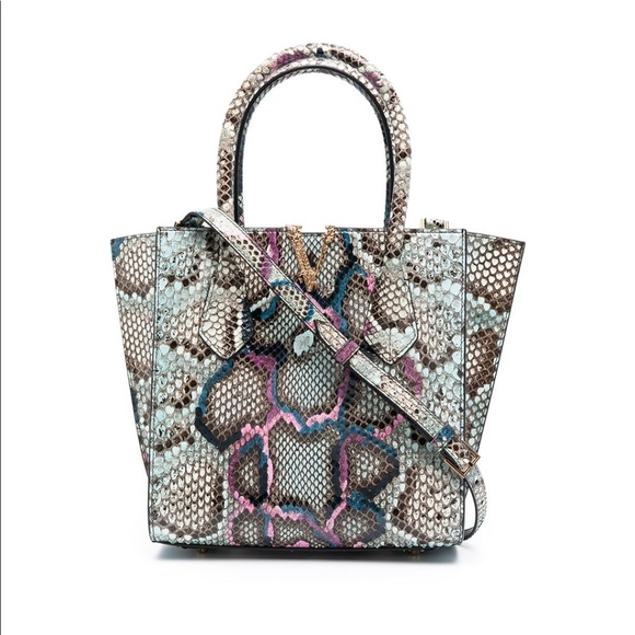 Versace | Bags | Versace Virtus Snake Print Python Lether Multicolour ...